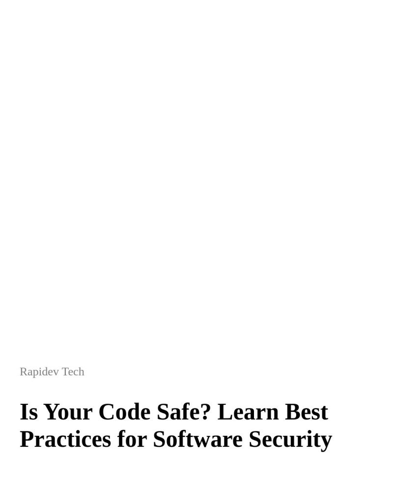 How to secure your code with OWASP best practices | Rapidev Tech posted ... How to secure your code with OWASP best practices | Rapidev Tech posted ...