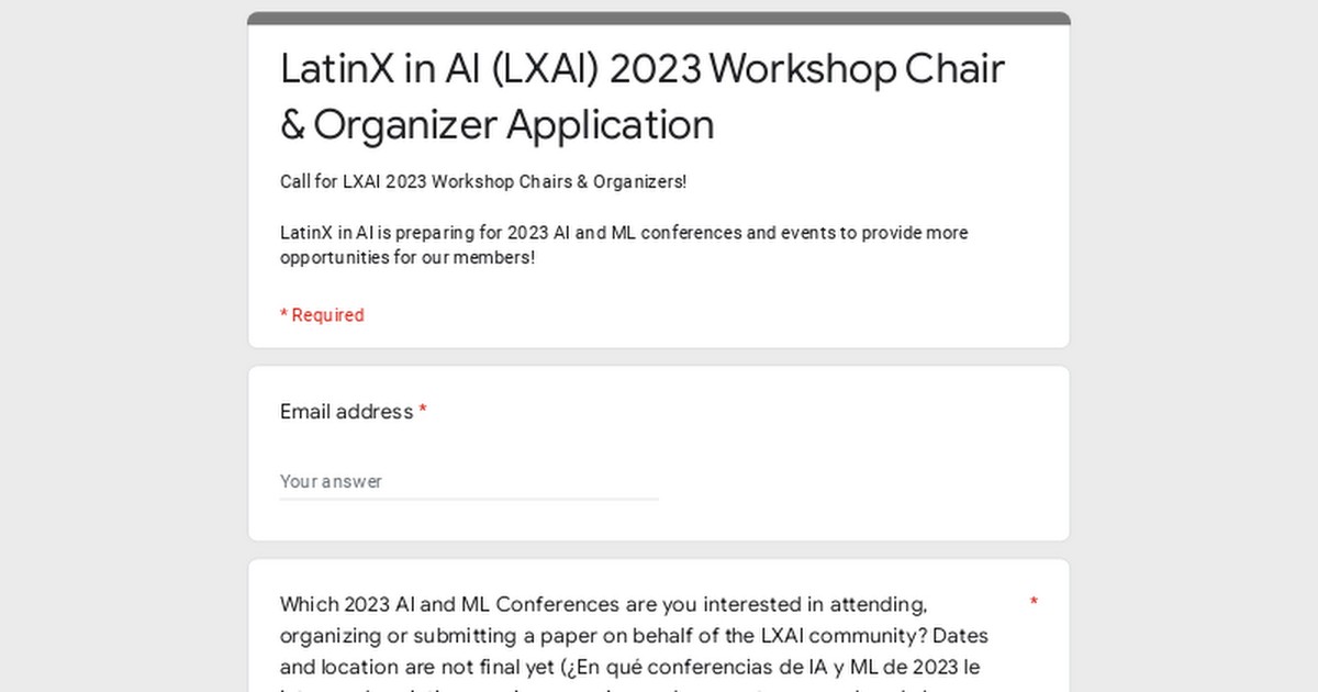 Latinx in AI (LXAI) en LinkedIn: LatinX in AI (LXAI) 2023 Workshop ... Latinx in AI (LXAI) en LinkedIn: LatinX in AI (LXAI) 2023 Workshop ...