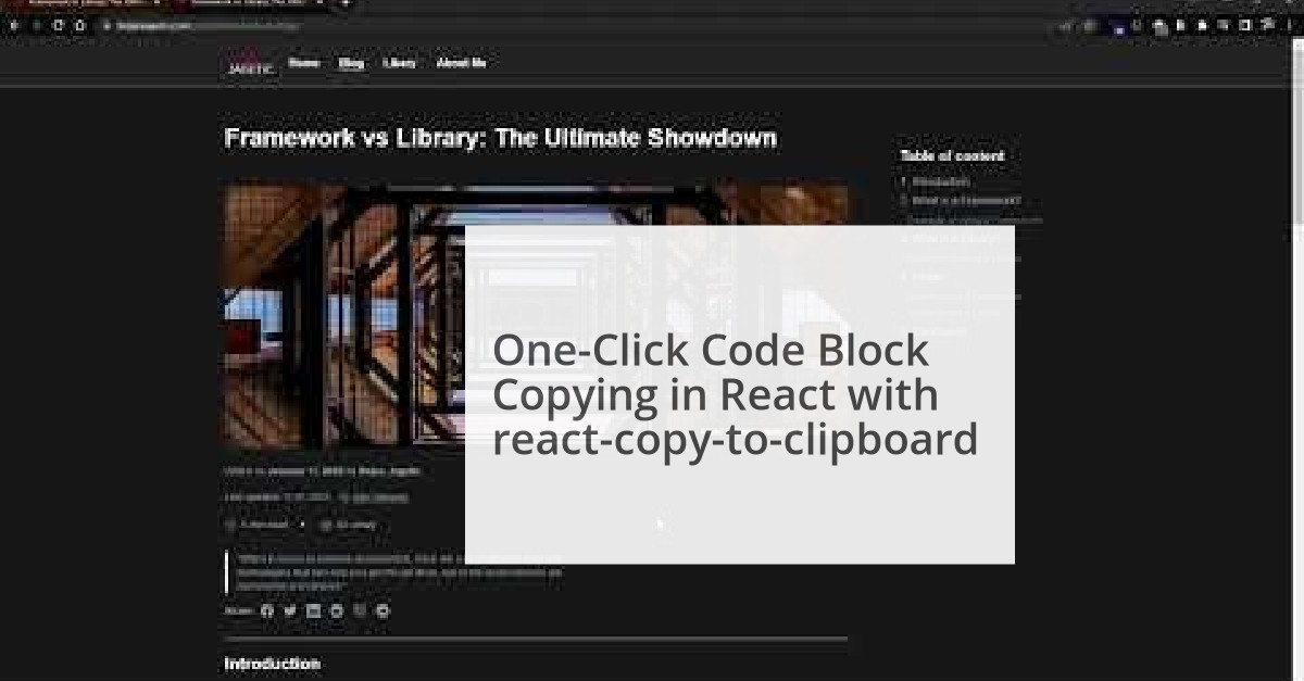 React Jobs on LinkedIn: One-Click Code Block Copying in React with ... React Jobs on LinkedIn: One-Click Code Block Copying in React with ...