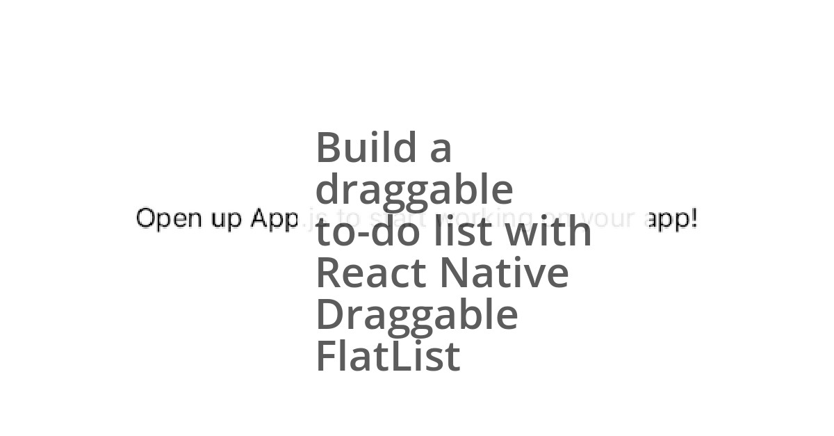 React Jobs on LinkedIn: Build a draggable to-do list with React Native ... React Jobs on LinkedIn: Build a draggable to-do list with React Native ...