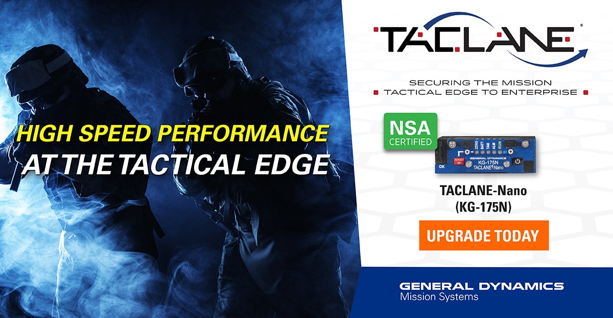 General Dynamics Mission Systems on LinkedIn: TACLANE-Nano (KG-175N ... General Dynamics Mission Systems on LinkedIn: TACLANE-Nano (KG-175N ...
