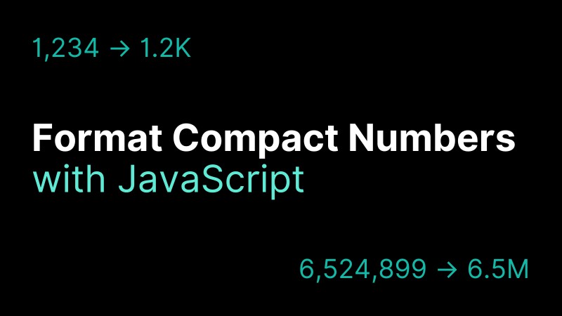 freeCodeCamp auf LinkedIn: How to Format Compact Numbers with the ... freeCodeCamp auf LinkedIn: How to Format Compact Numbers with the ...